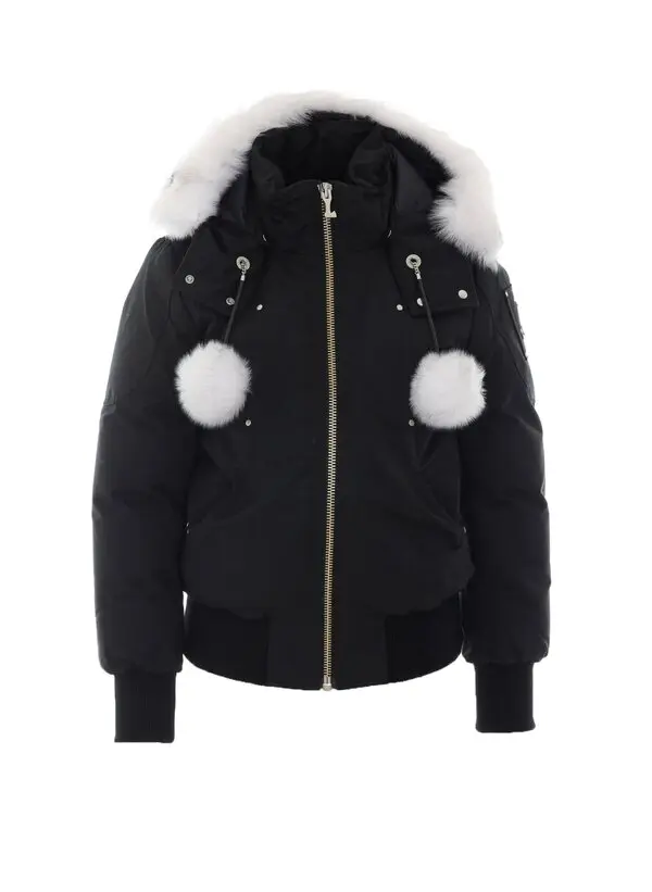 Moose Knuckles Level 4 Warmth Down Jacket With Shearling-trim Hood - Nero