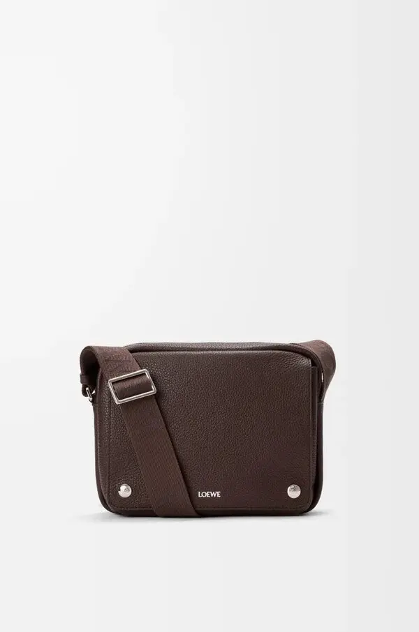 Loewe Pebble Leather Medium Messenger Bag - Chocolate