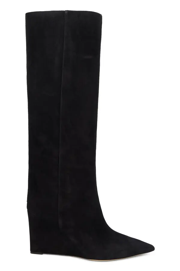 JIMMY CHOO High Suede Wedge Heel Boot
