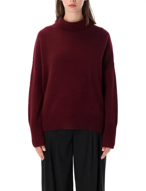LISA YANG Oversized Cashmere Turtleneck Sweater - Peplum