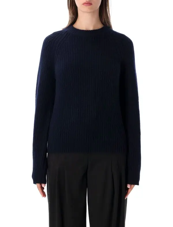 LISA YANG Cashmere Ribbed Crewneck Sweater - Blu