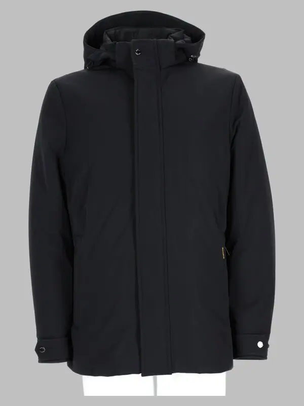 MOORER Stretch Paint-effect Trench Coat