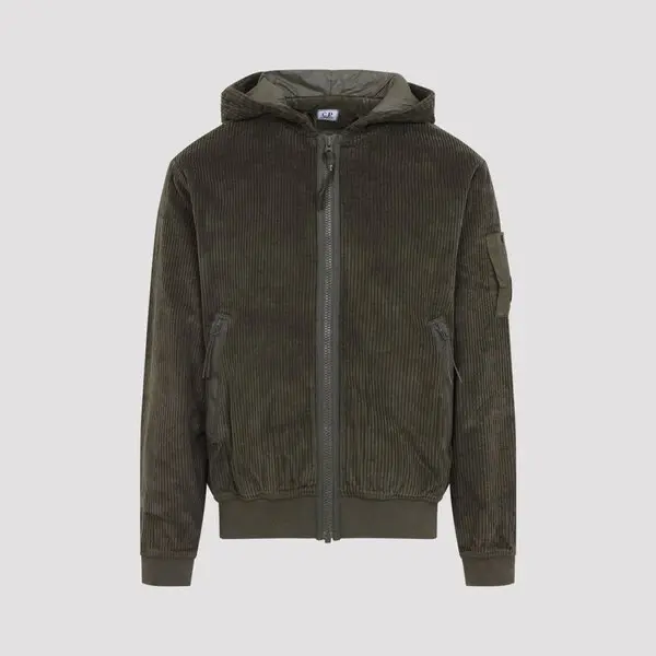 C.P. COMPANY Corduroy Full-zip Cotton Sweatshirt
