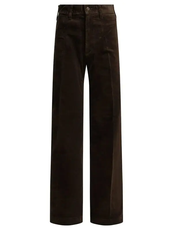 Polo Ralph Lauren Ribbed Cotton Flare Pants With Stretch