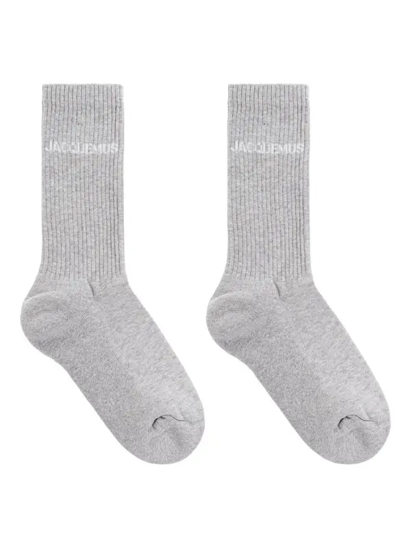 Jacquemus Jacquard Logo-embroidered Ribbed Mini Socks For