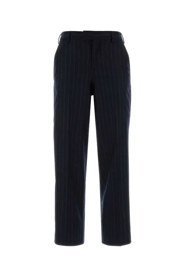 PT TORINO Embroidered Stretch Wool Emma Pant - Stripped