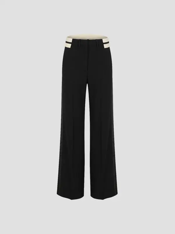 JEAN PAUL GAULTIER Tailored Wool Trousers With Exposed Waistband