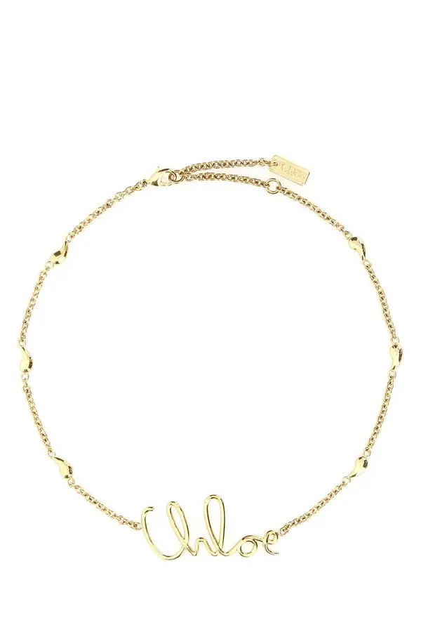 Chloé Tone Metal Necklace - Gold