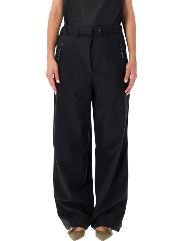 Prada Relaxed Straight Wide-leg Wool-mohair Tailored Pants