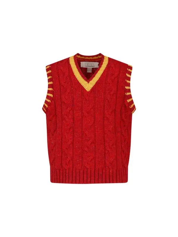 ERL Cable-knit V-neck Sweater Vest
