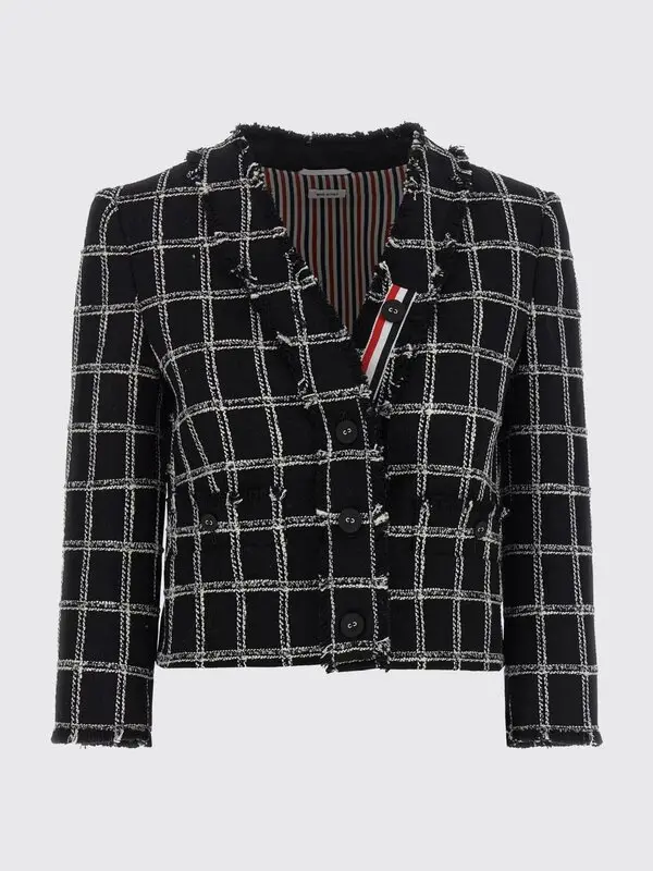 Thom Browne V-neck Cardigan Jacket - Black