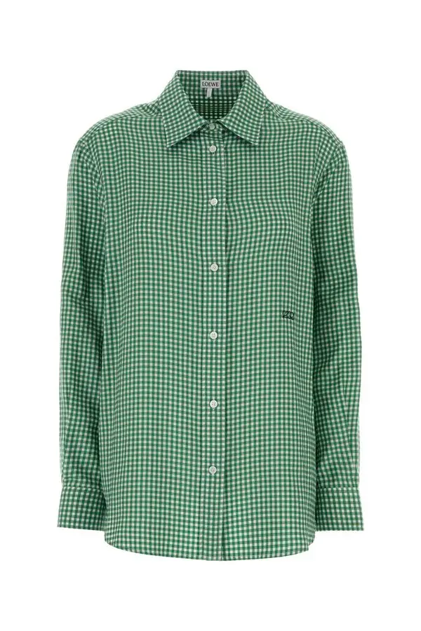 Loewe Embroidered Silk Twill Shirt