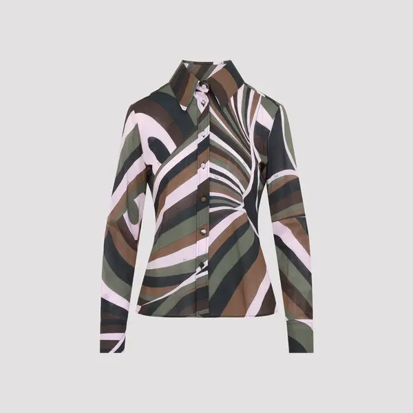 Emilio Pucci Printed Cotton Button-up Shirt