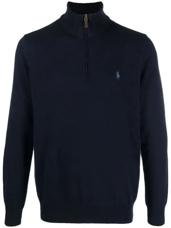 Polo Ralph Lauren Long-sleeve Half-zip Pullover Sweater - Blu