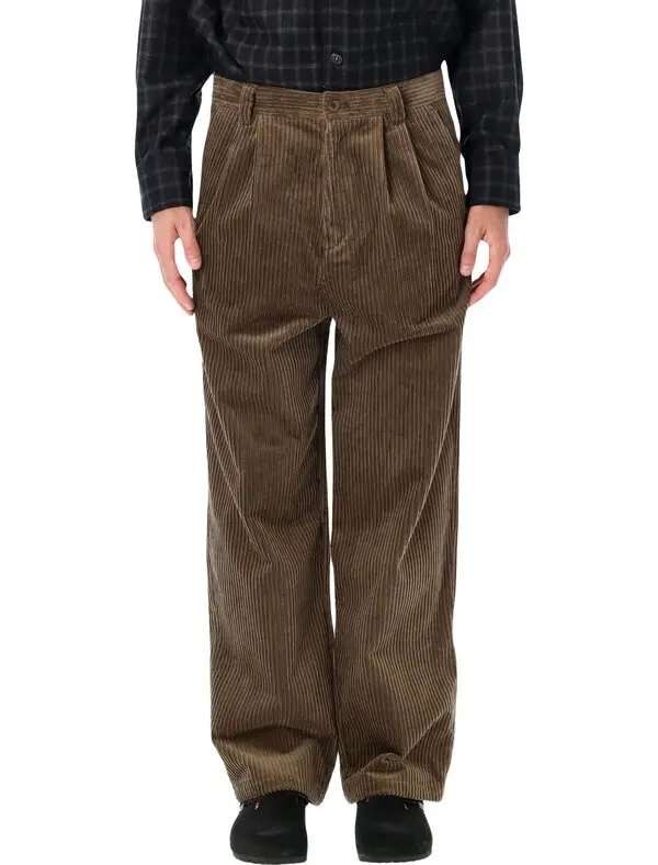 A.p.c. Ricky Corduroy Pleated Wide Straight-leg Trousers - Beige