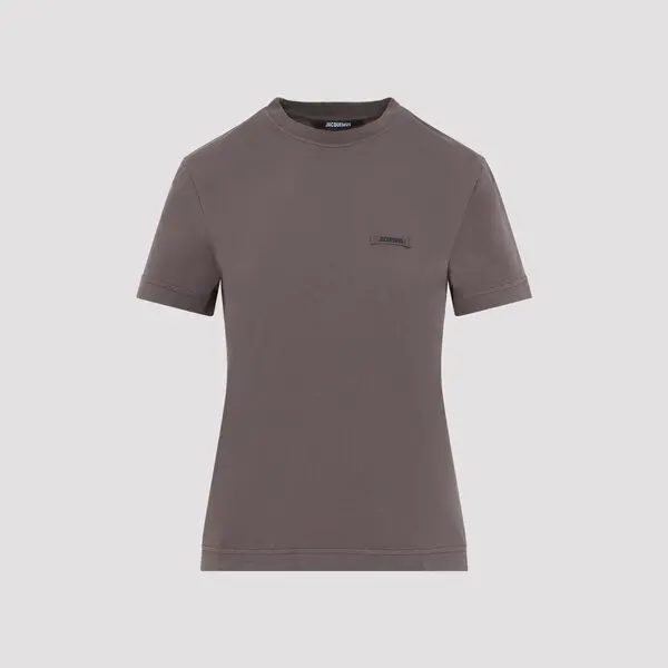 Jacquemus Grosgrain-trim Cotton T-shirt - Brown