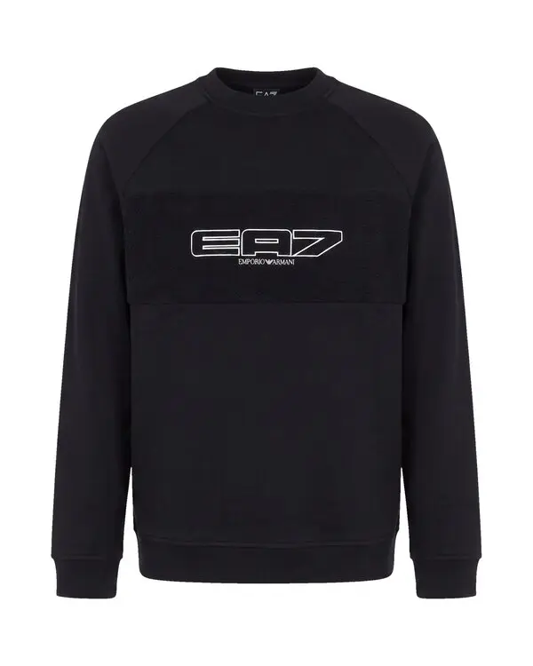 EA7 Logo-print Fleece Sweatshirt