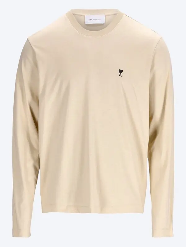AMI Paris Long-sleeve T-shirt With Contrasted D
