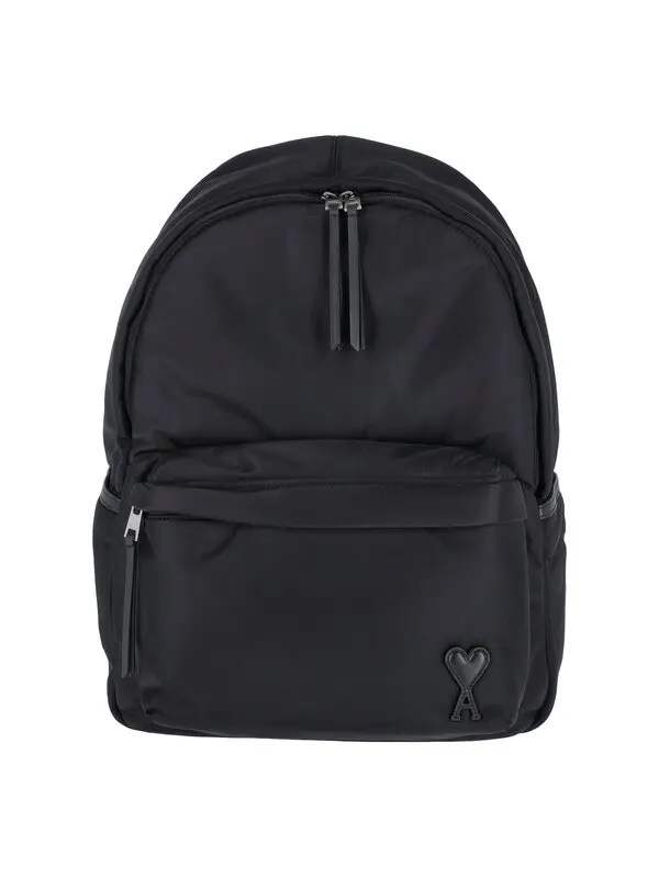 AMI Paris Mini Backpack - Black