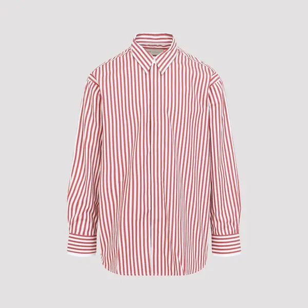 AMI Paris Large Cotton Shirt - Red