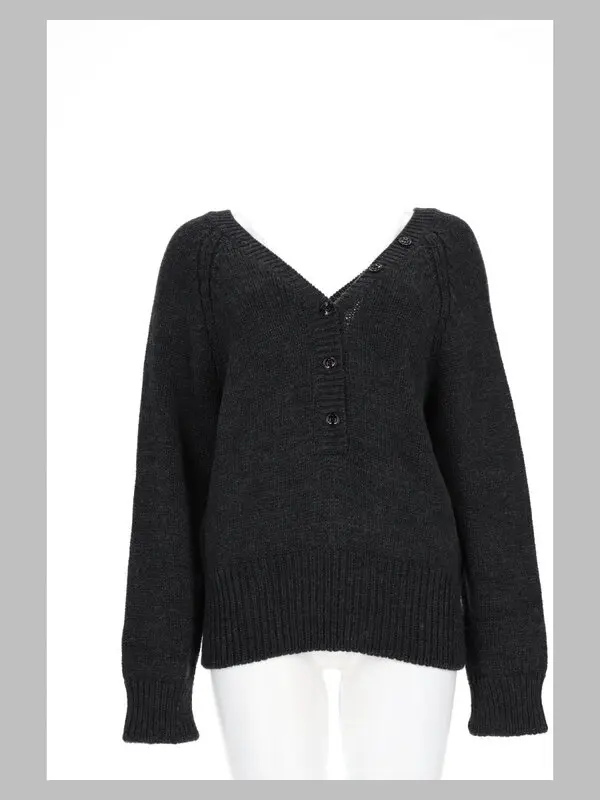 Our Legacy Merino Wool Dry Knit Sweater - Grey