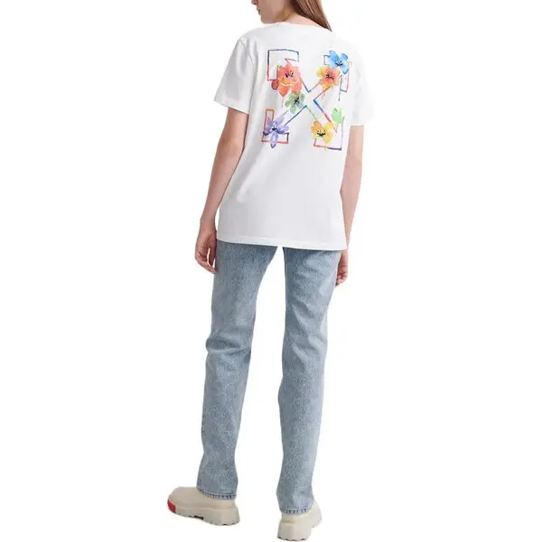 Off-White Floral Arrow Short Sleeve T-shirt