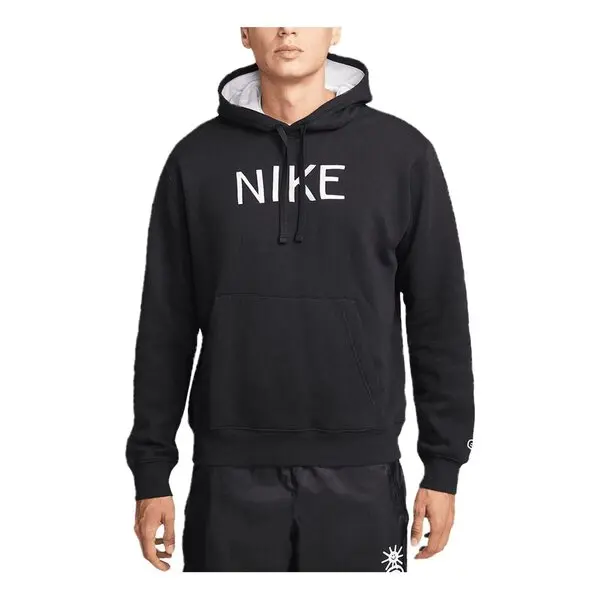 Nike Club Fleece Embroidered Logo Hoodie - Black