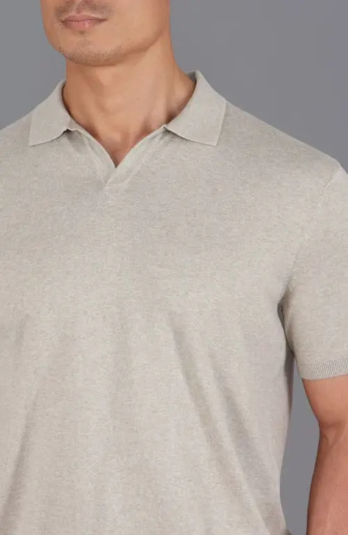 PAUL JAMES Ultra Fine Cotton Buttonless Polo Shirt - Fawn