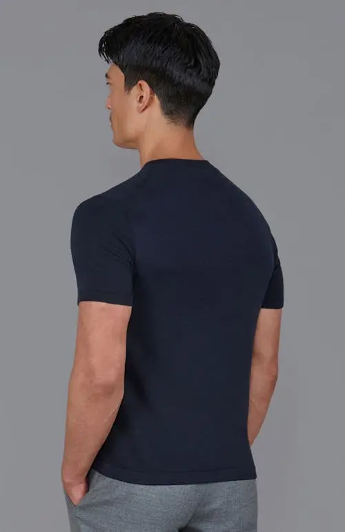 PAUL JAMES 100% Ultra Fine Cotton Knitted T-shirt - Navy