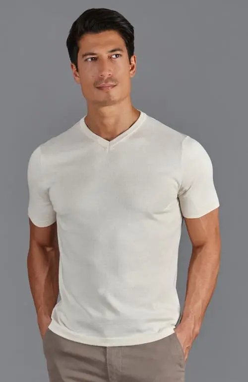 PAUL JAMES Cotton High V-neck Knitted T-shirt