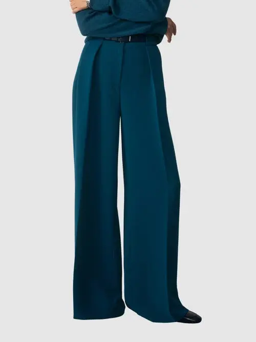 The Fold High-rise Palazzo Trousers Wide-leg Maxi