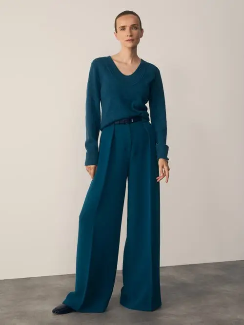 The Fold High-rise Palazzo Trousers Wide-leg Maxi