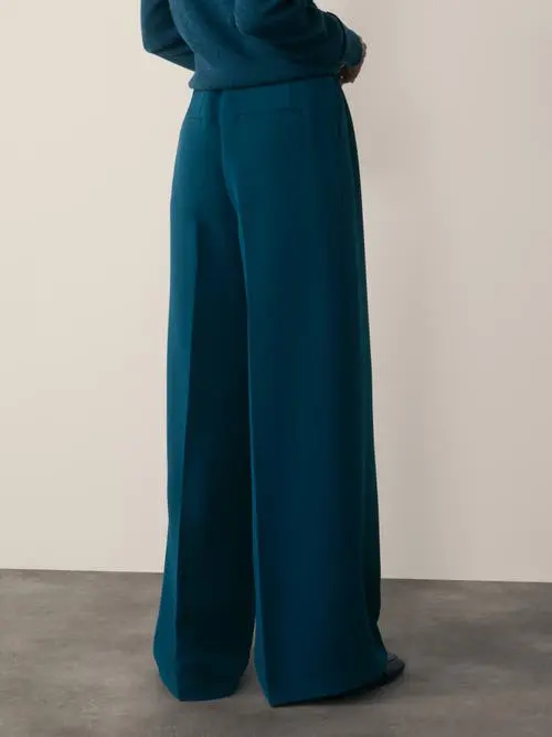 The Fold High-rise Palazzo Trousers Wide-leg Maxi