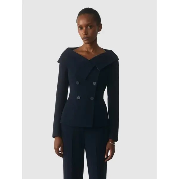 The Fold Lorelli Fold Collar Tailored Blazer