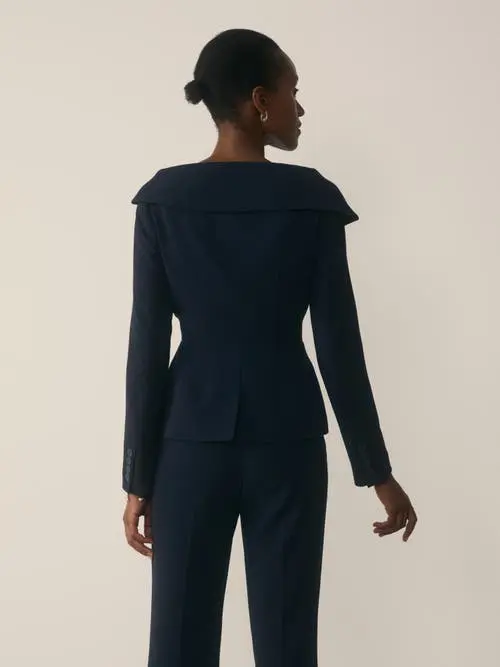 The Fold Lorelli Fold Collar Tailored Blazer