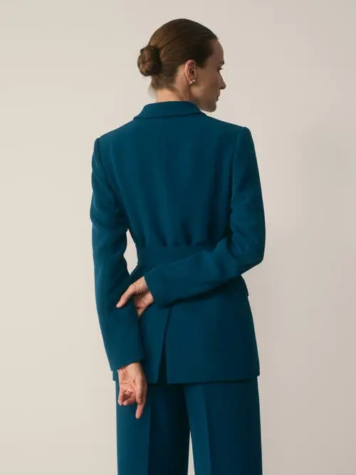 The Fold Almeida Longline Wrap Tailored Blazer