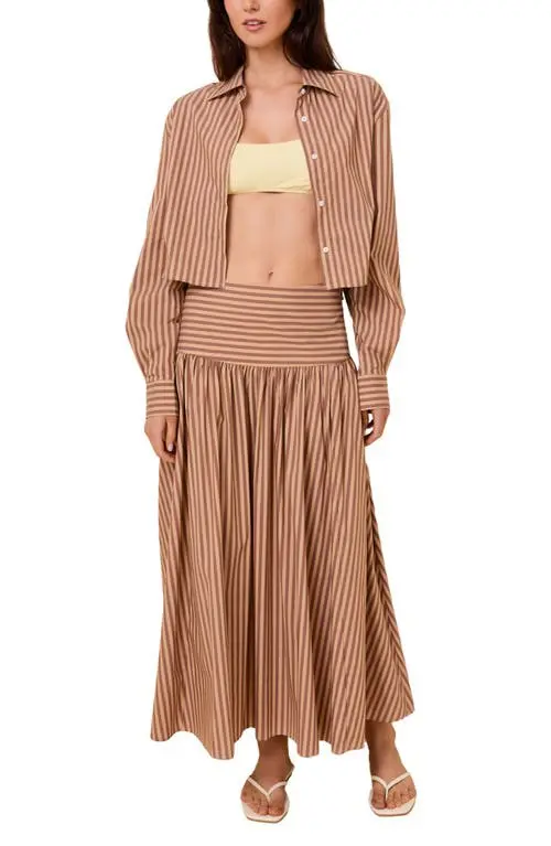 Solid & Striped Avril Cropped Striped Shirt