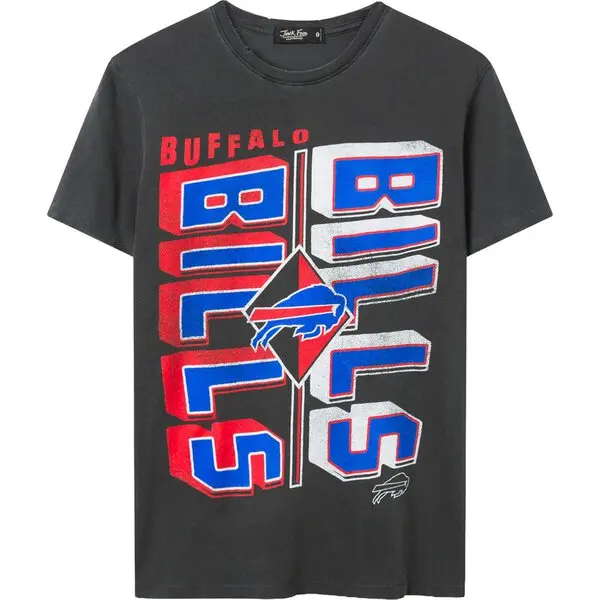 Junk Food Buffalo Bills Split Cotton Graphic T-shirt