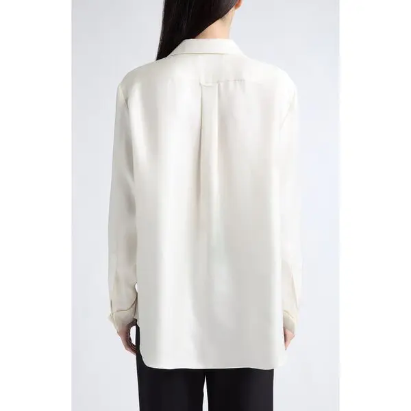 Partow Dahlia Silk Contrast Collar Shirt