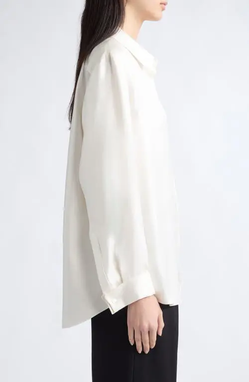 Partow Dahlia Silk Contrast Collar Shirt