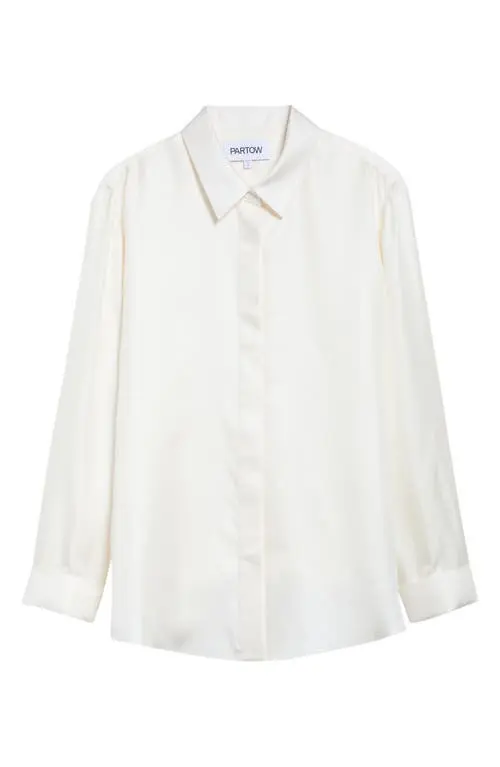Partow Dahlia Silk Contrast Collar Shirt