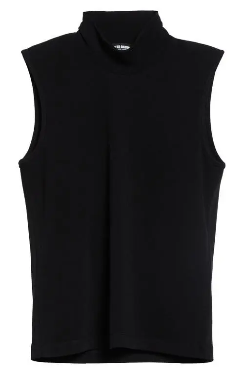 MELITTA BAUMEISTER Mock Neck Sleeveless Top - Black
