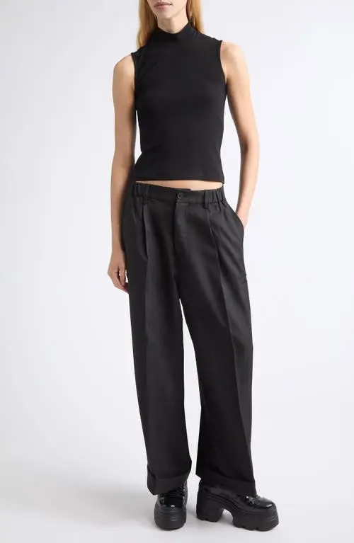 MELITTA BAUMEISTER Mock Neck Sleeveless Top - Black