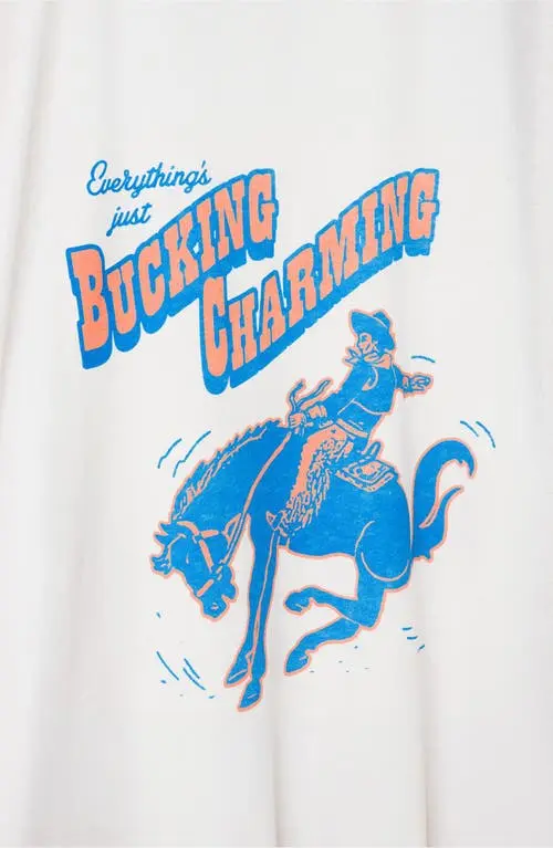 Junk Food Bucking Charming Cotton Graphic T-shirt