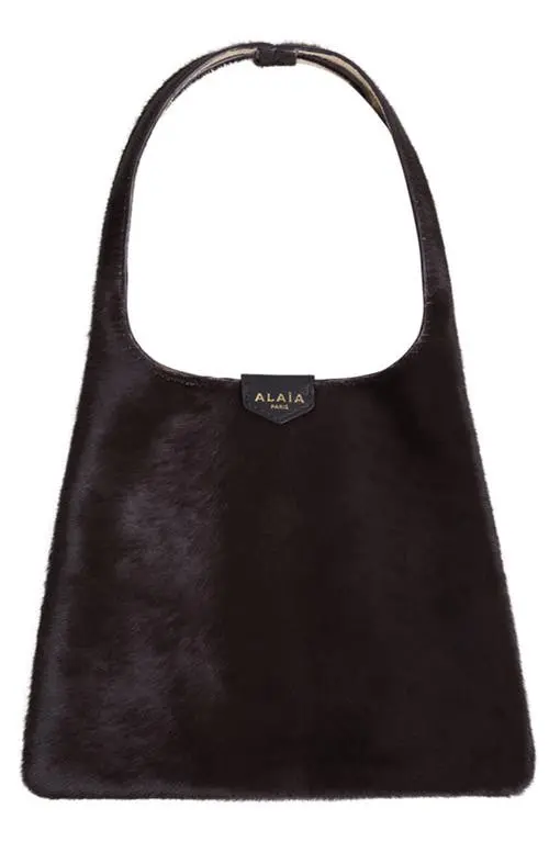 Alaïa Hobo S Calf Hair Shoulder Bag - Chocolat 719
