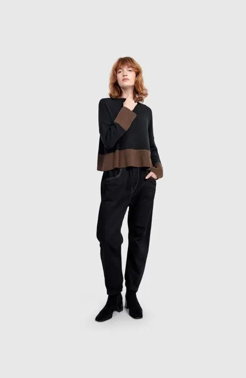 Alembika Vista Block Sweater - Black/brown