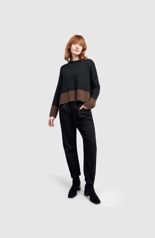 Alembika Vista Block Sweater - Black/brown
