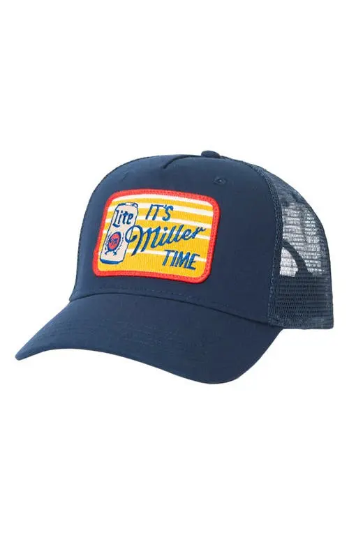 Junk Food It's Miller Time Trucker Cap - Navy