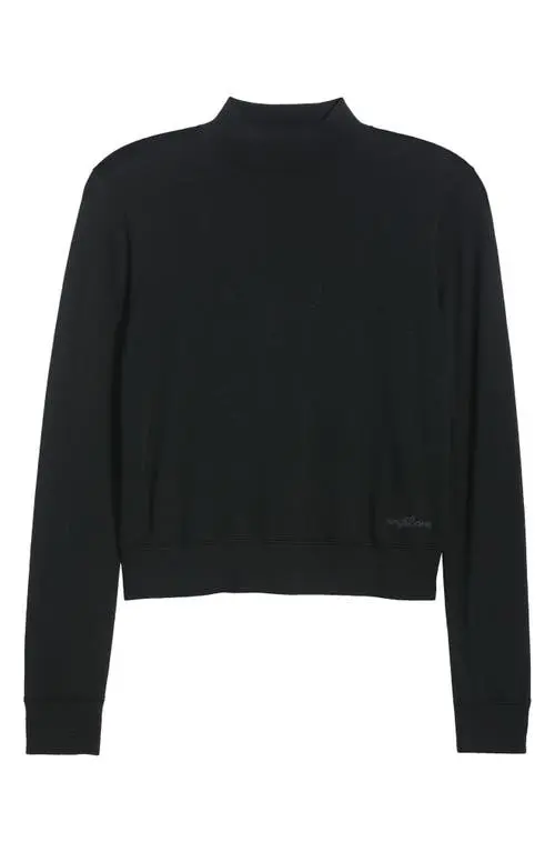 Rag & Bone Alba Mock Neck Wool Sweater - Black