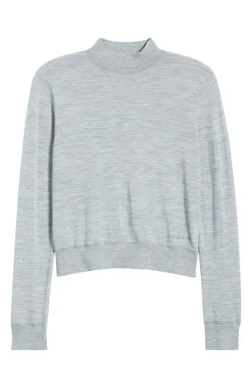 Rag & Bone Alba Mock Neck Wool Sweater - Heather Grey
